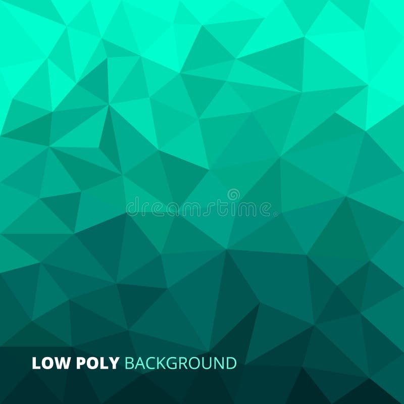 Aqua Blue Abstract Geometric Rumpled Triangular Low Poly Style ...