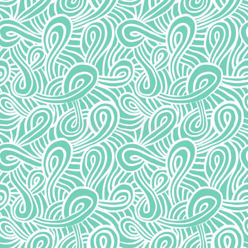 Aqua Blue Pattern with Loops Stock Vector - Illustration of decoration ...