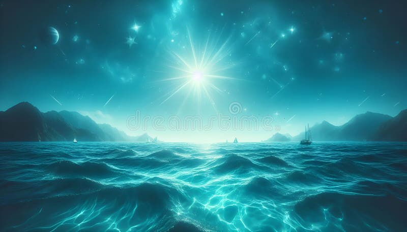 Aqua Tranquil Blue Sea Water Background Stock Photo - Image of aqua ...