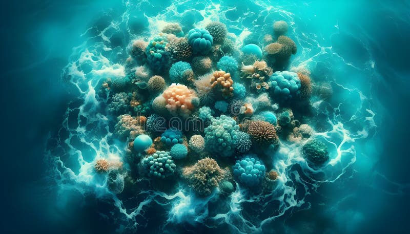 Aqua Tranquil Blue Sea Water Background Stock Photo - Image of aqua ...