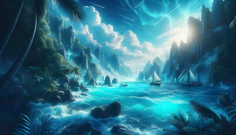 Aqua Tranquil Blue Sea Water Background Stock Photo - Image of serene ...