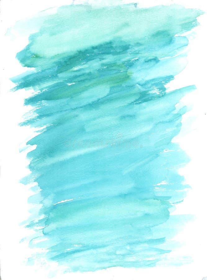 Aqua Blue Watercolor Wash Splash Background Stock Illustration ...