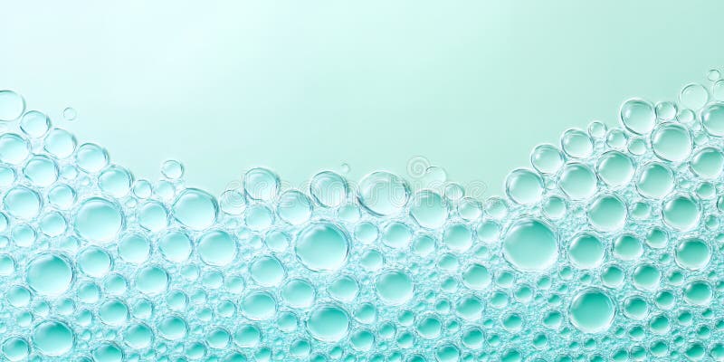 Aqua Bubbles Texture Background Light Teal Water Foam Close Up Stock ...