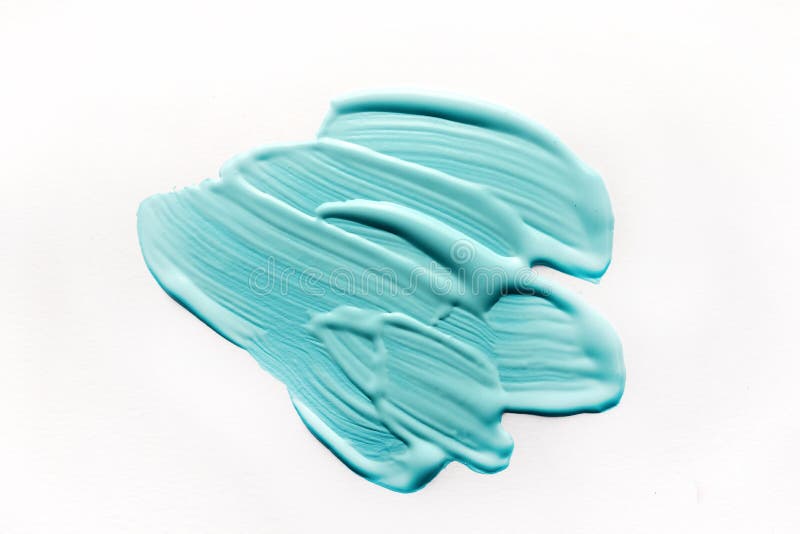 Aqua Color Opaint on White Background. Aqua Colour of the Year 2021 ...