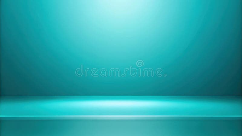 Aqua-colored Backdrop with Subtle Lighting and a Reflective Surface ...