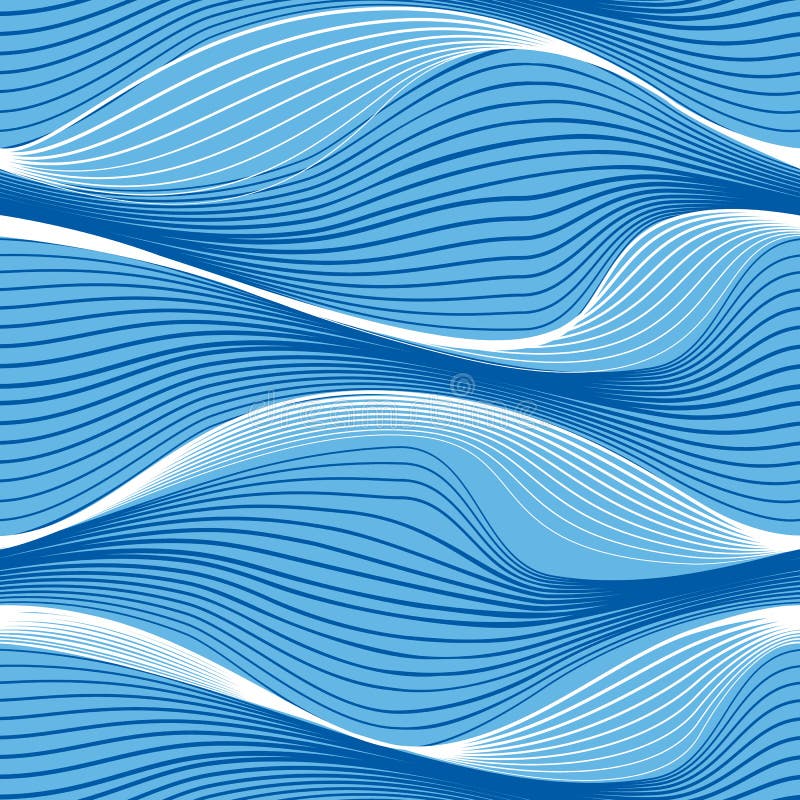 Aqua curved waves pattern stock illustration. Illustration of ...