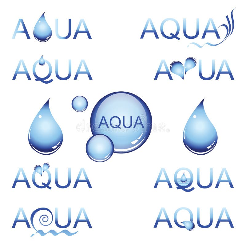 Water Design Elements. Water Icon Stock Vector - Illustration of ...
