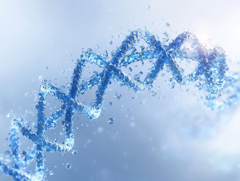 Aqua DNA Helix Genetic Code Science Water Biology Research Double Helix ...