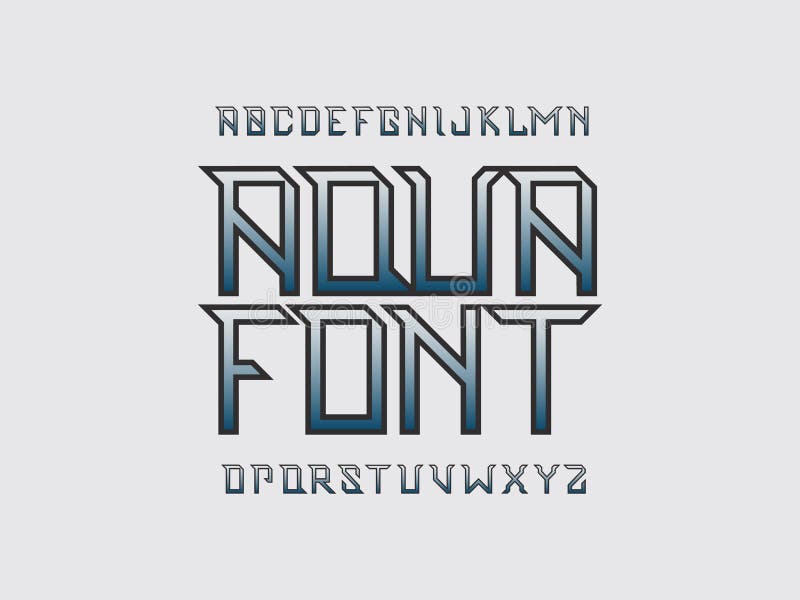 Aqua font. Vector alphabet stock vector. Illustration of sign - 156881660