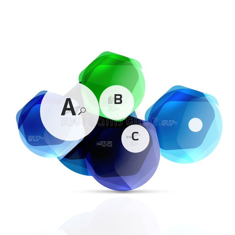 Aqua glossy glass elements stock vector. Illustration of green - 95810134