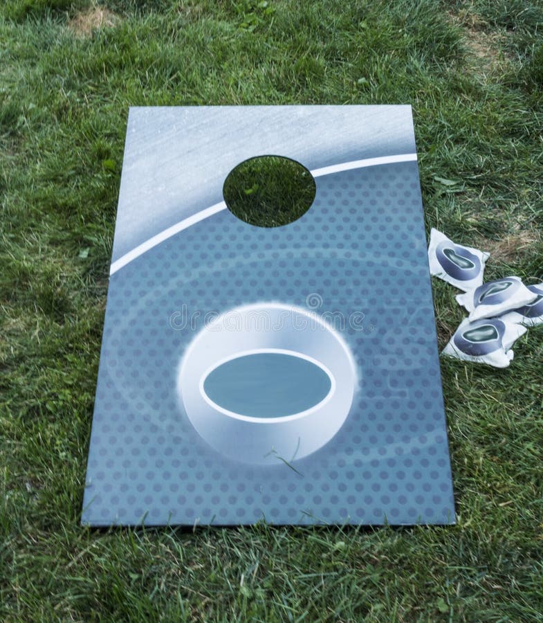 Aqua green corn hole game stock photo. Image of games - 121441750