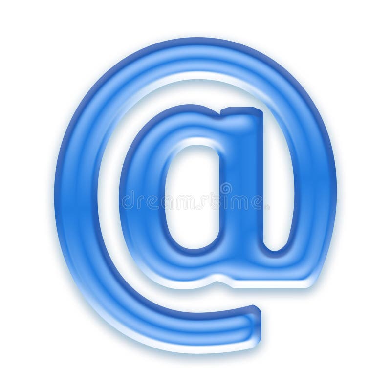 Blue at email sign stock vector. Illustration of font - 13409602