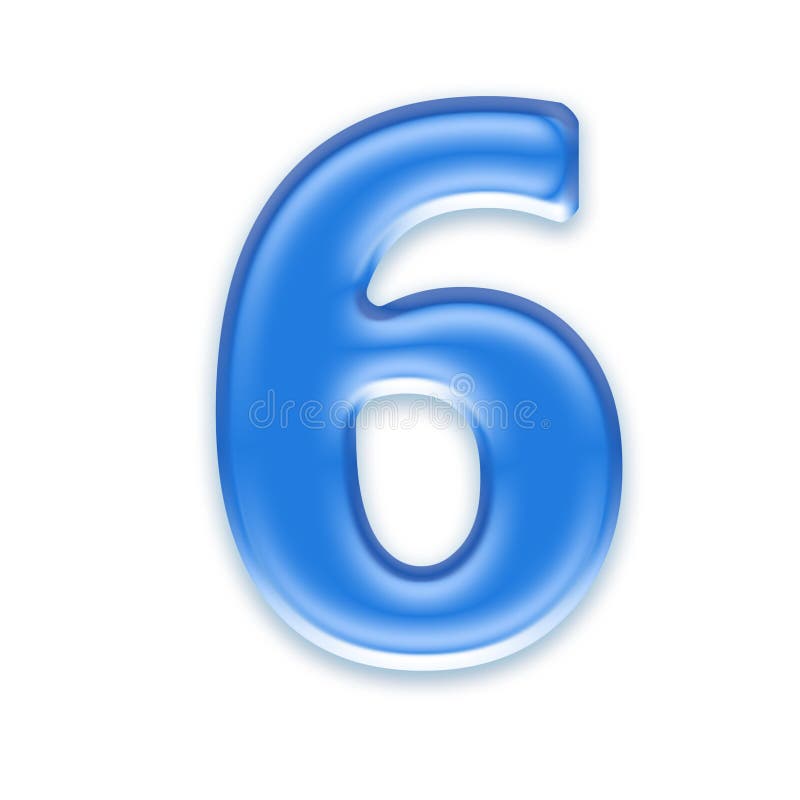 3d number 5 in blue glass stock illustration. Illustration of black ...