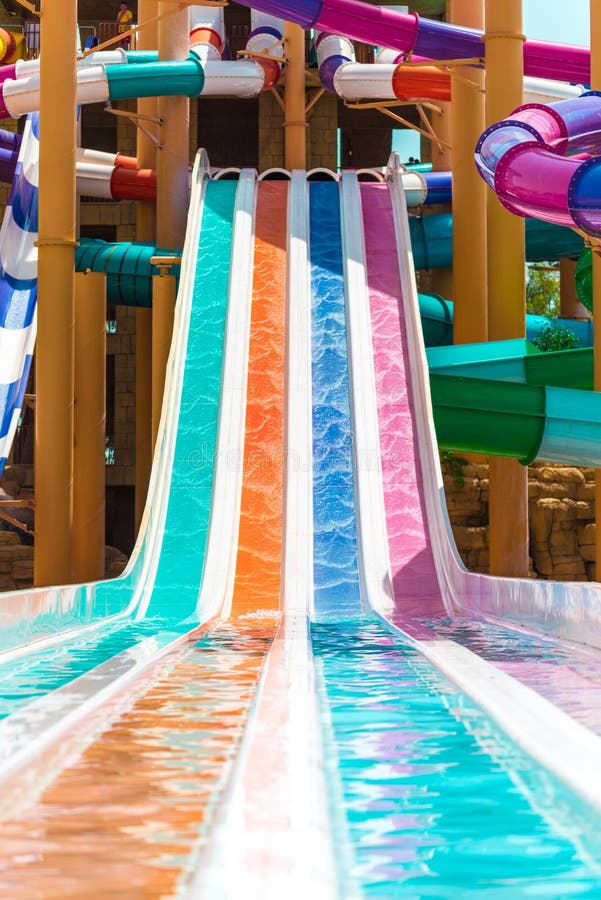 Aqua park slide stock photo. Image of curve, isolated - 117756148