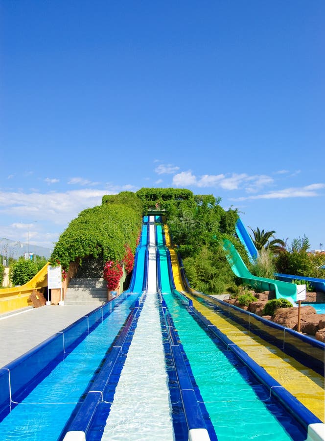 Aqua Park Water Attractions Stock Photo - Image of swim, green: 9495034
