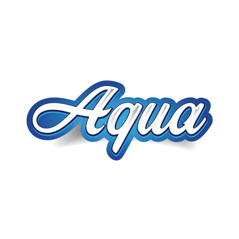 Aqua - Spring Water Label Tag Stock Vector - Illustration of label ...