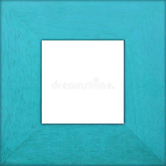 Aqua Square Wooden Frame stock photo. Image of frame, aqua - 130760