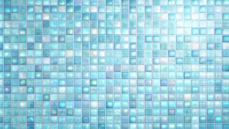 Aqua-toned Mosaic Tile Wall Texture Background Ideal for Design ...