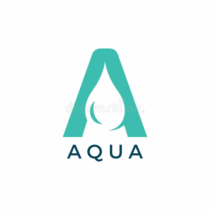 Aqua Logo Letter a Logo, Drop Water Logo Stock Vector - Illustration of ...