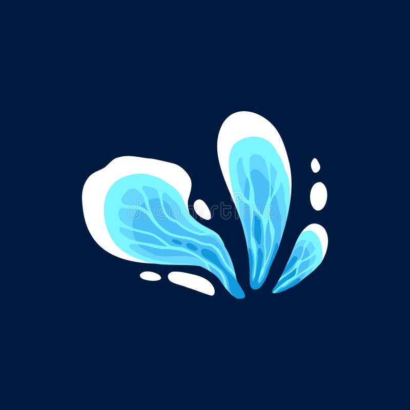 Aqua Water Splash. Liquid Water Drops, Blue Transparent Splashes, Water ...