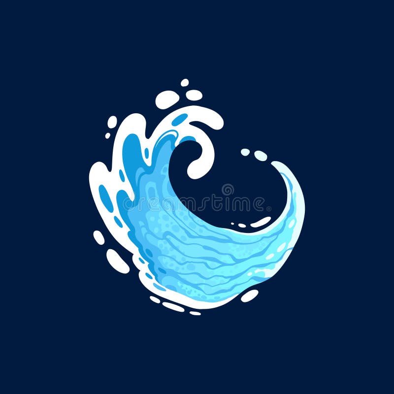 Aqua Water Splash. Liquid Water Drops, Blue Transparent Splashes, Water Flows and Waves Flat ...