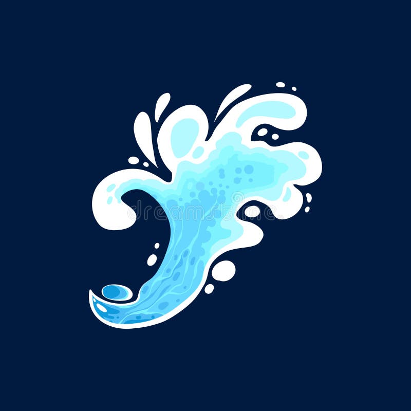 Aqua Water Splash. Liquid Water Drops, Blue Transparent Splashes, Water ...