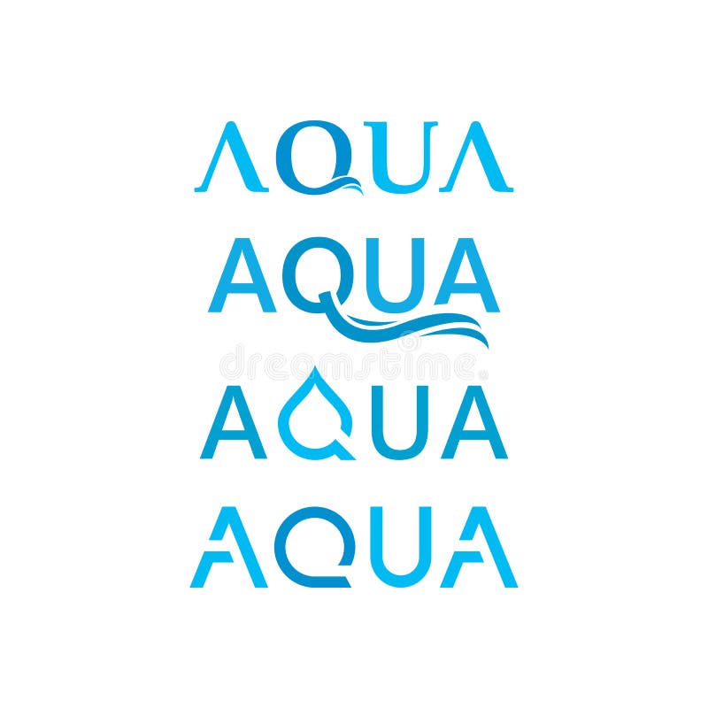 Aqua Water Vector Icon Logo Illustration Concept Stock Vector ...