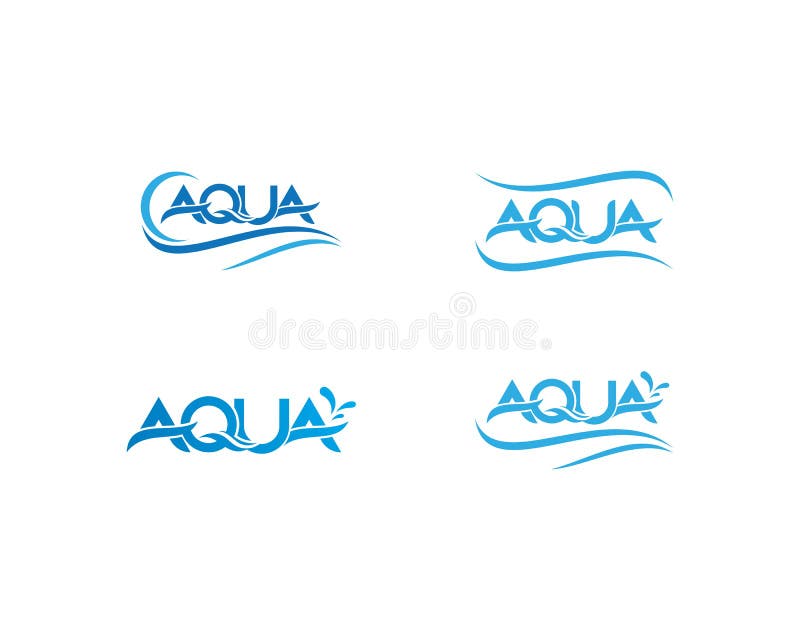 Aqua, Water Wave Symbol and Icon Logo Template Stock Vector ...