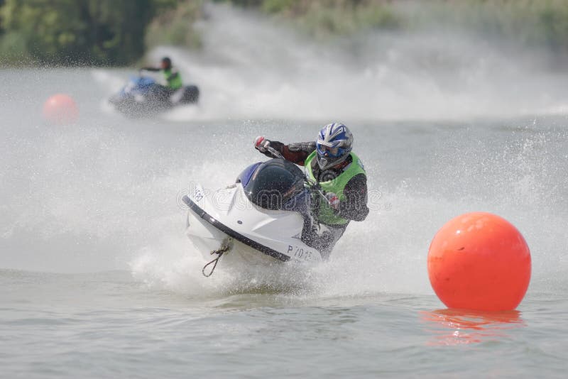 Aquabike championship. editorial stock image. Image of lake - 5322159
