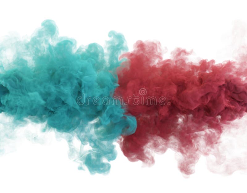 Aquamarine Red Smoke. 3d Render. Stock Illustration - Illustration of ...