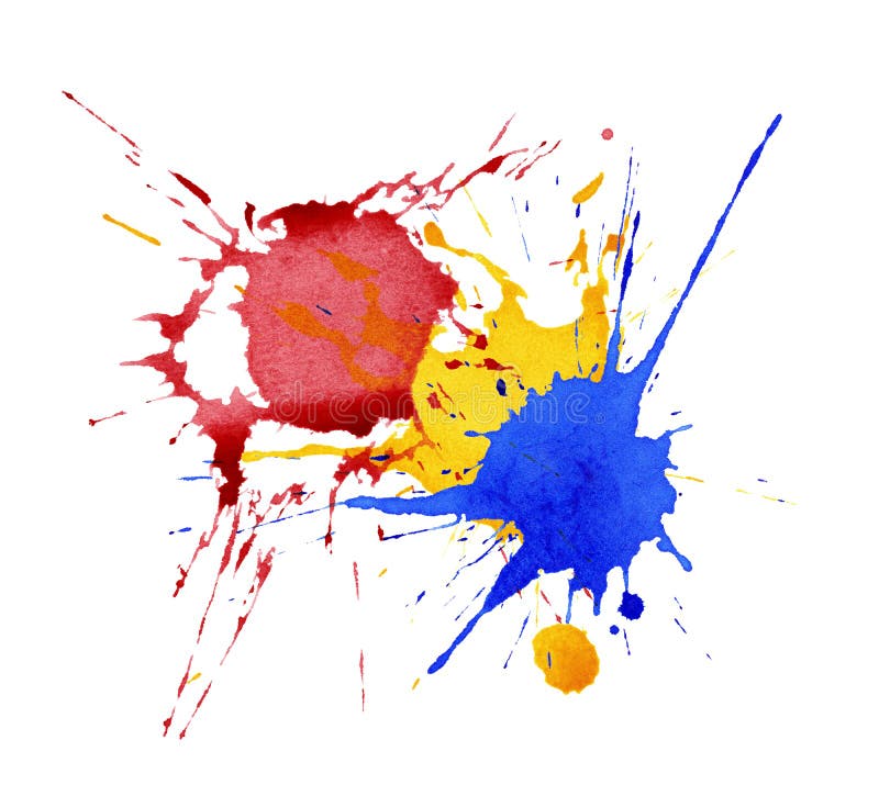 A Aquarela Abstrata, Tinta Espirra Ilustração Stock - Ilustração de ...