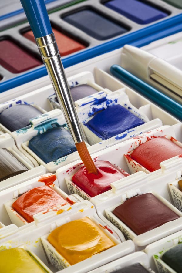 Aquarell-Anstrich-Set stockbild. Bild von einstellen - 27792517