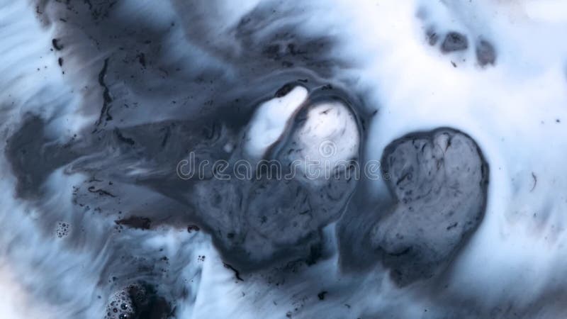 Aquarelle Ink Blue Bubbles on White Abstract Texture Stock Video ...