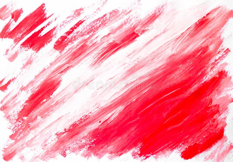 Aquarelle Peinte Par Fond Blanc Rouge Abstrait Illustration Stock ...