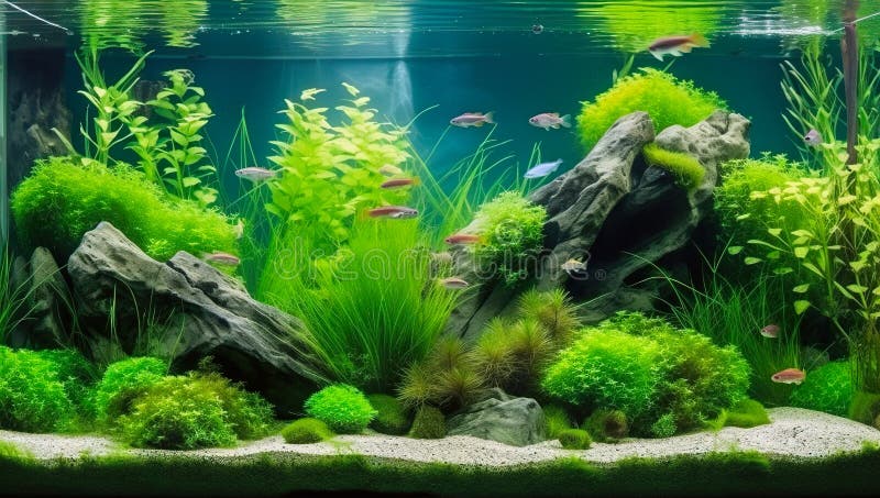 Aquarium, Aquascaping, Plants and Fishes, AI Generative Stock ...