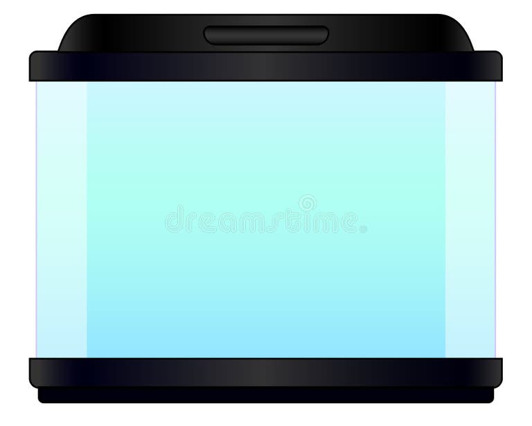 Aquarium. Empty Rectangular Aquarium with Tray and Lid. Aquarium for ...