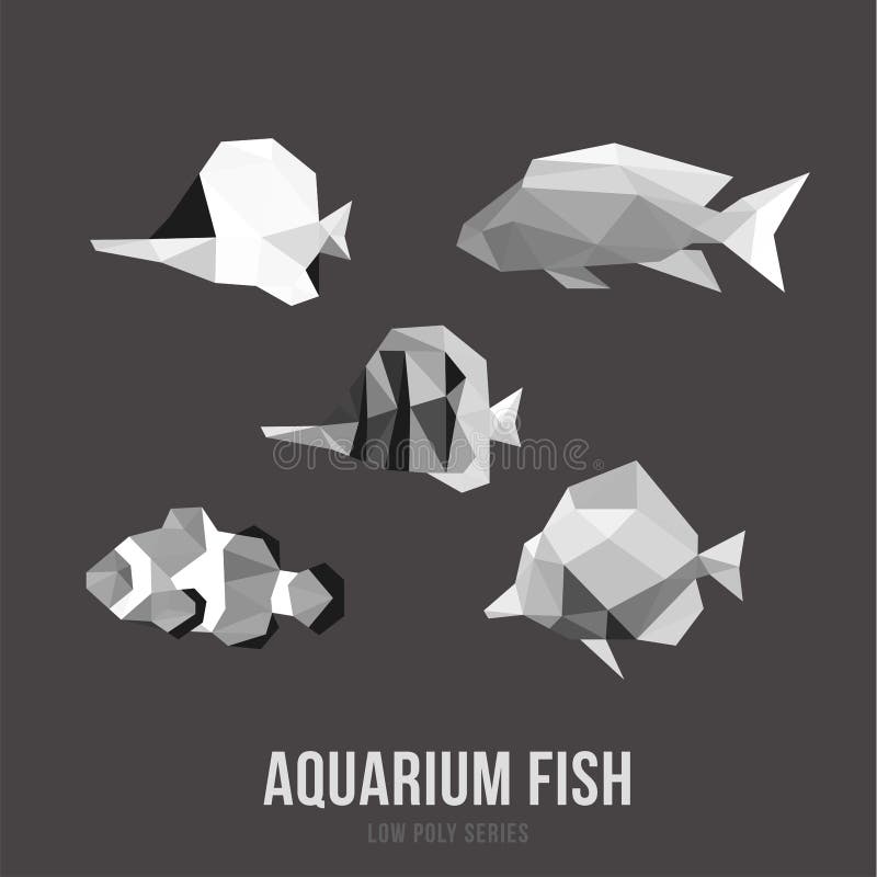AQUARIUM FISH ILLUSTRATION with TRIANGLE POLYGONAL STYLE Stock Vector ...