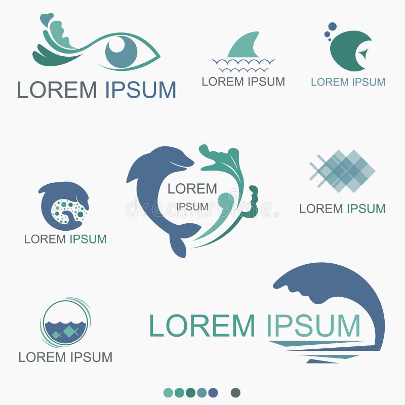 Aquarium Marine Life Logo - Vektor Vektor Abbildung - Illustration von ...