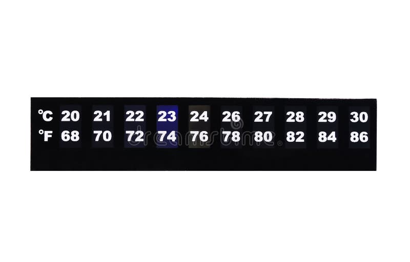 Aquarium Thermometer Temperature in Tropical Fish Aquarium Stock Photo ...