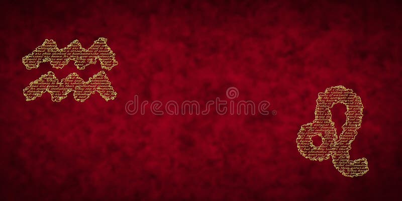 Aquarius and Leo Compatibility Stock Illustration - Illustration of ...