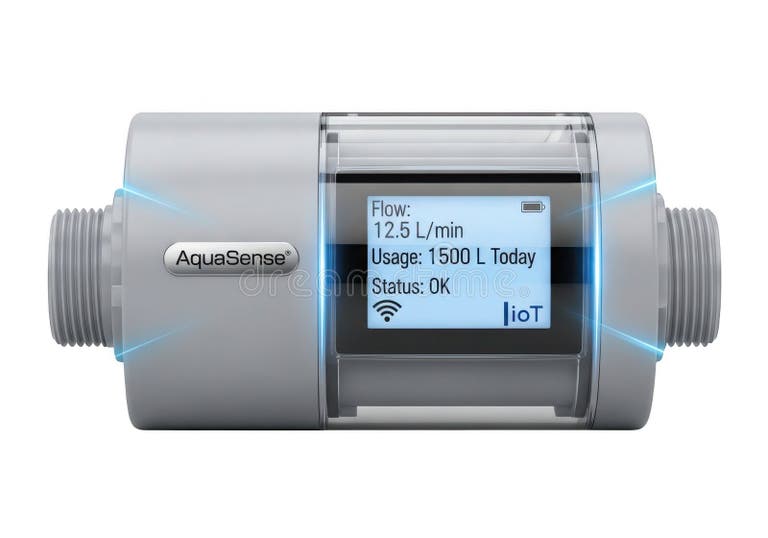 Digital Water Flow Meter Stock Illustrations – 196 Digital Water Flow ...