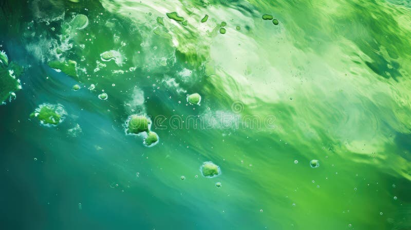 Aquatic Blue Green Algae Illustration Ecosystem Pond Stock ...