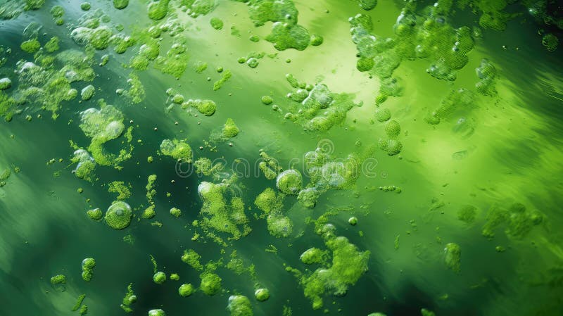 Aquatic blue green algae stock illustration. Illustration of generated ...