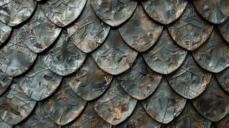 Aquatic Elegance. Fish Scale Texture on a Plain Background Stock Photo ...