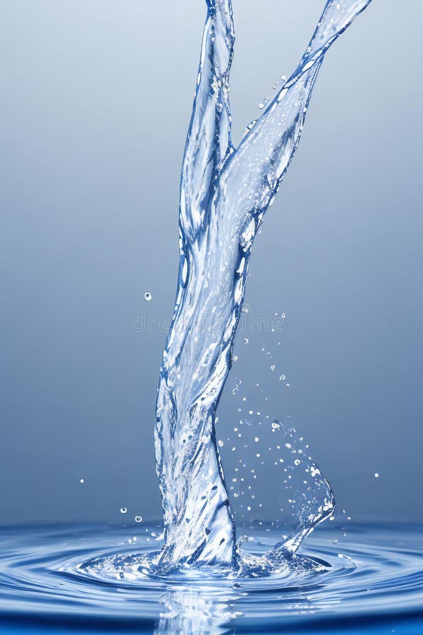 Aqua Ballet. Graceful Blue Water Splash and Reflection Stock Image ...