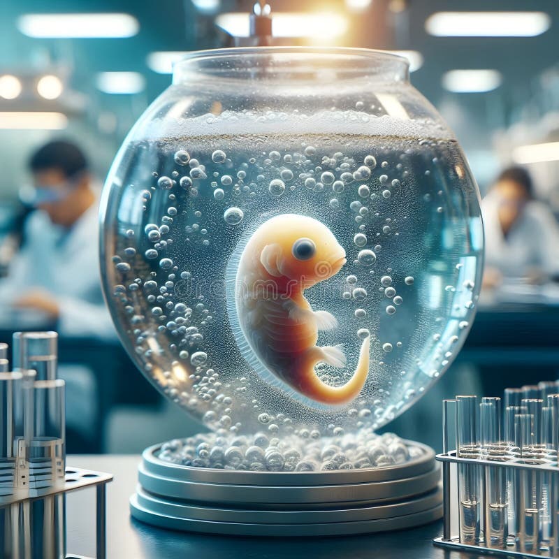 An Aquatic Embryo at a Very Early Stage and Some Scientists are Working ...