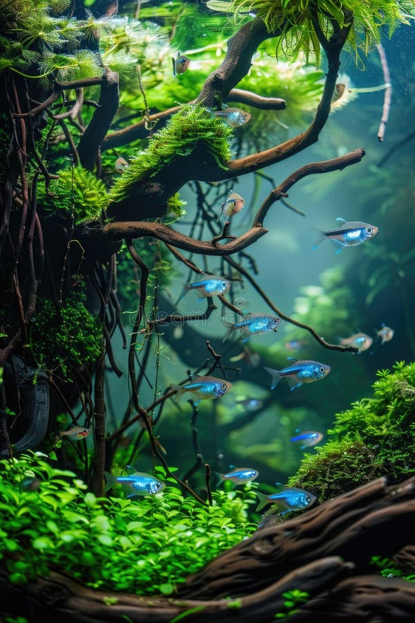 Aquatic Greenery Fish Tank stock photo. Image of home - 374933700