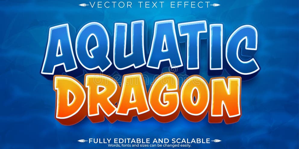 Aquatic Text Effect, Editable Beach and Sun Text Style Stock Vector ...