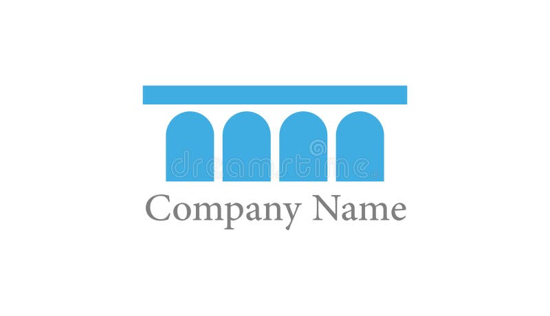 Aqueduct bridge logo stock vector. Illustration of finance - 98815216