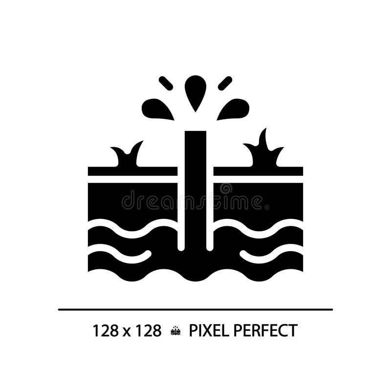 Aquifer black glyph icon stock vector. Illustration of isolated - 312755513